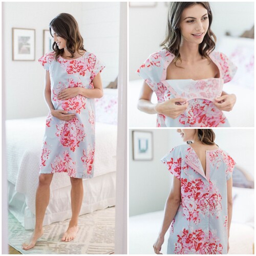 Blush Labor Gown Perfect Baby Shower Gift Hospital Gown - Etsy