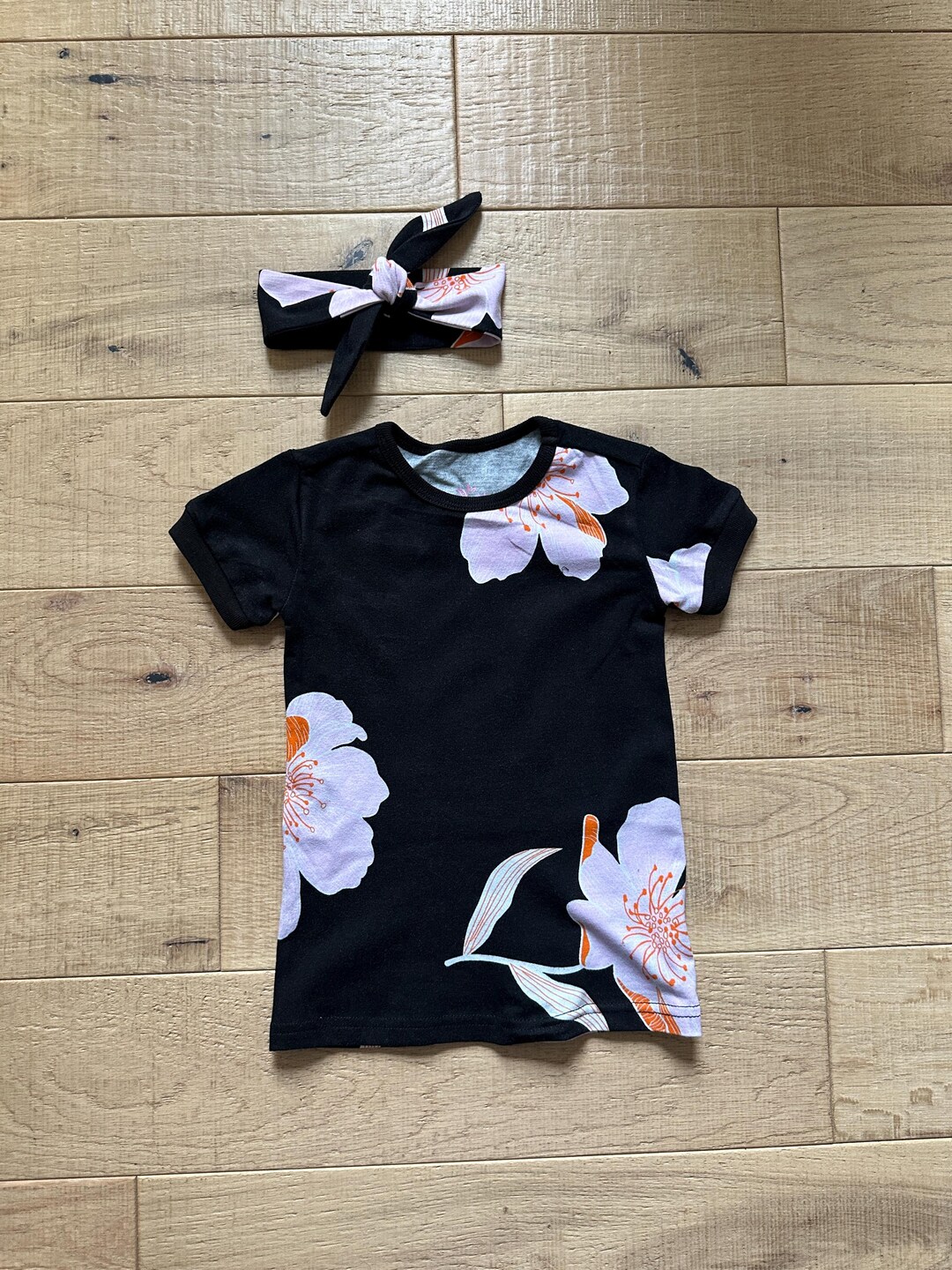 Little Girl Matching T-shirt and Adjustable Headband / Big Sister Gift ...