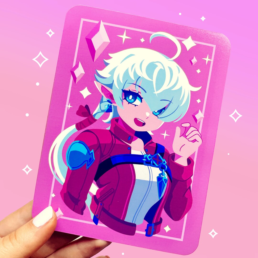 Alisaie Leveilleur Inspired Print | FFXIV Scion Elezen Girl Art | Red ...