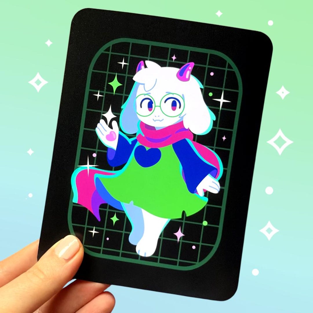 Deltarune Inspired Ralsei Print | Shadow Prince Mageprophecy Videogame ...