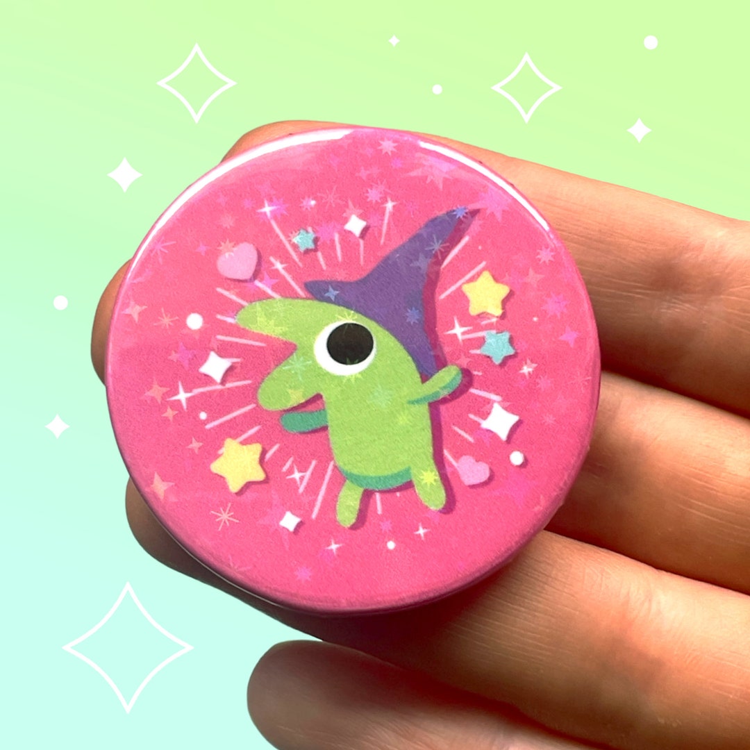 Glep Smiling Friends Sparkly Pin Back Button 45mm Badge | Cute Funny ...