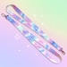 Rainbow Galaxy Lanyard With Clasp | Cute Pastel Stars and Hearts ...