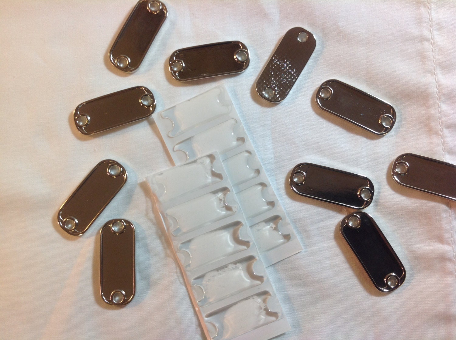 10 Blank Dog Tag Style Paracord Charms With Epoxy Stickers - Etsy
