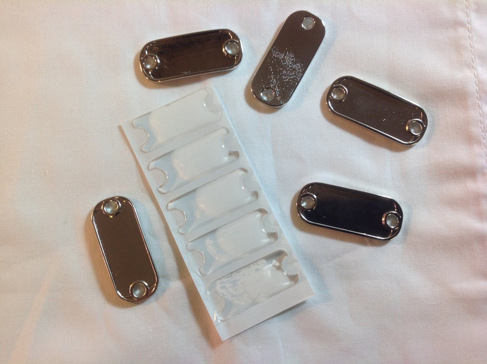 5 Blank Dog Tag Style Paracord Charms With Epoxy Stickers - Etsy