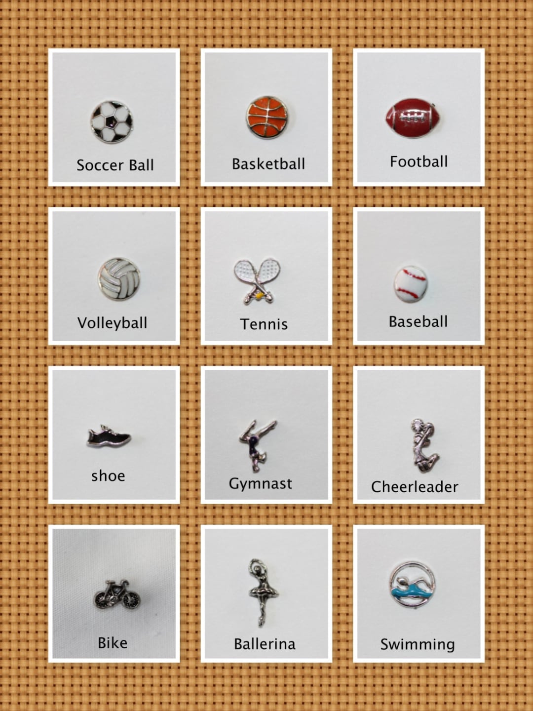 Floating Charms for Living Locket, Sports, Football, Basketball ...