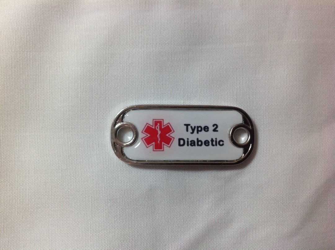 Medical Alert "type 2 Diabetic" Dog Tag Style Paracord Charm - Etsy