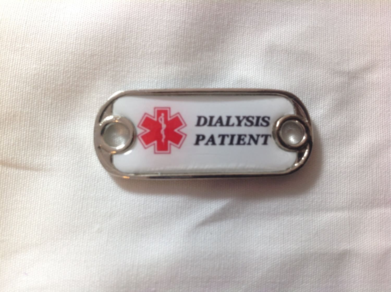 Medical Alert "dialysis Patient" Dog Tag Style Paracord Charm - Etsy