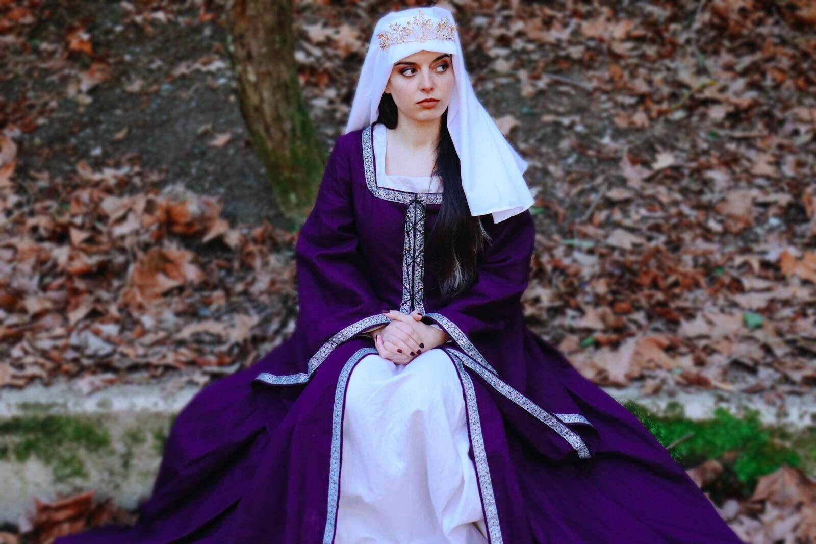 Purple Medieval Princess Dresses