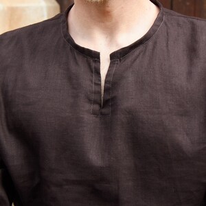 Medieval Linen Warrior Tunic "conrad", Long Sleeve Tabard for Men, Medieval Man Tabard for LARP ...