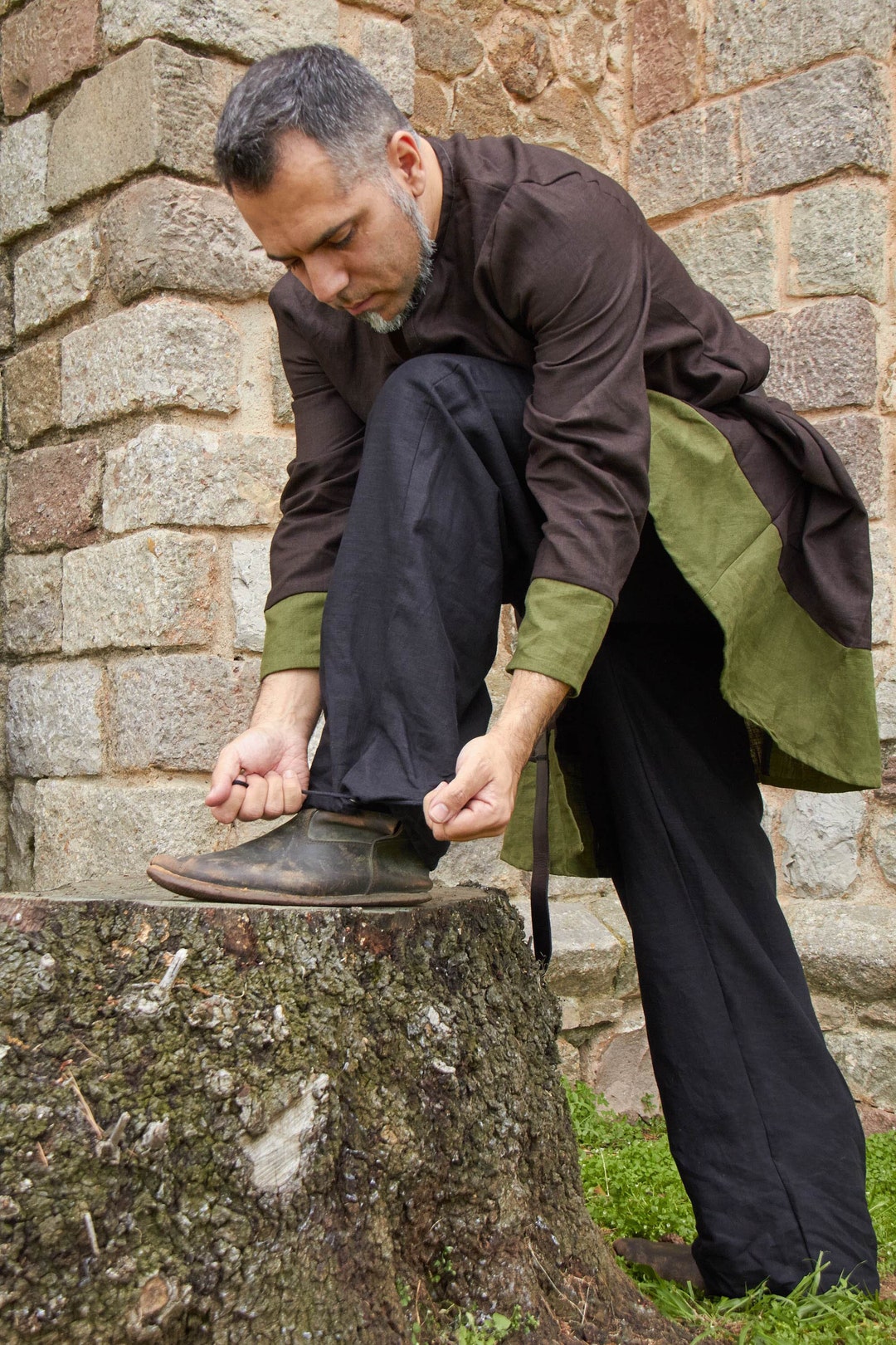 Medieval Pants Men "abel" - Linen Larp Trousers With Drawstring ...