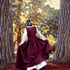 Early Medieval Linen Dress "agatha", Sleeveless Dress With Trim, Larp ...