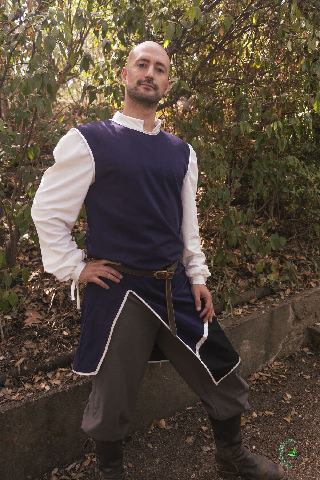 Sleeveless Medieval Tunic "jason", Medieval Tabard With Border, Men's ...