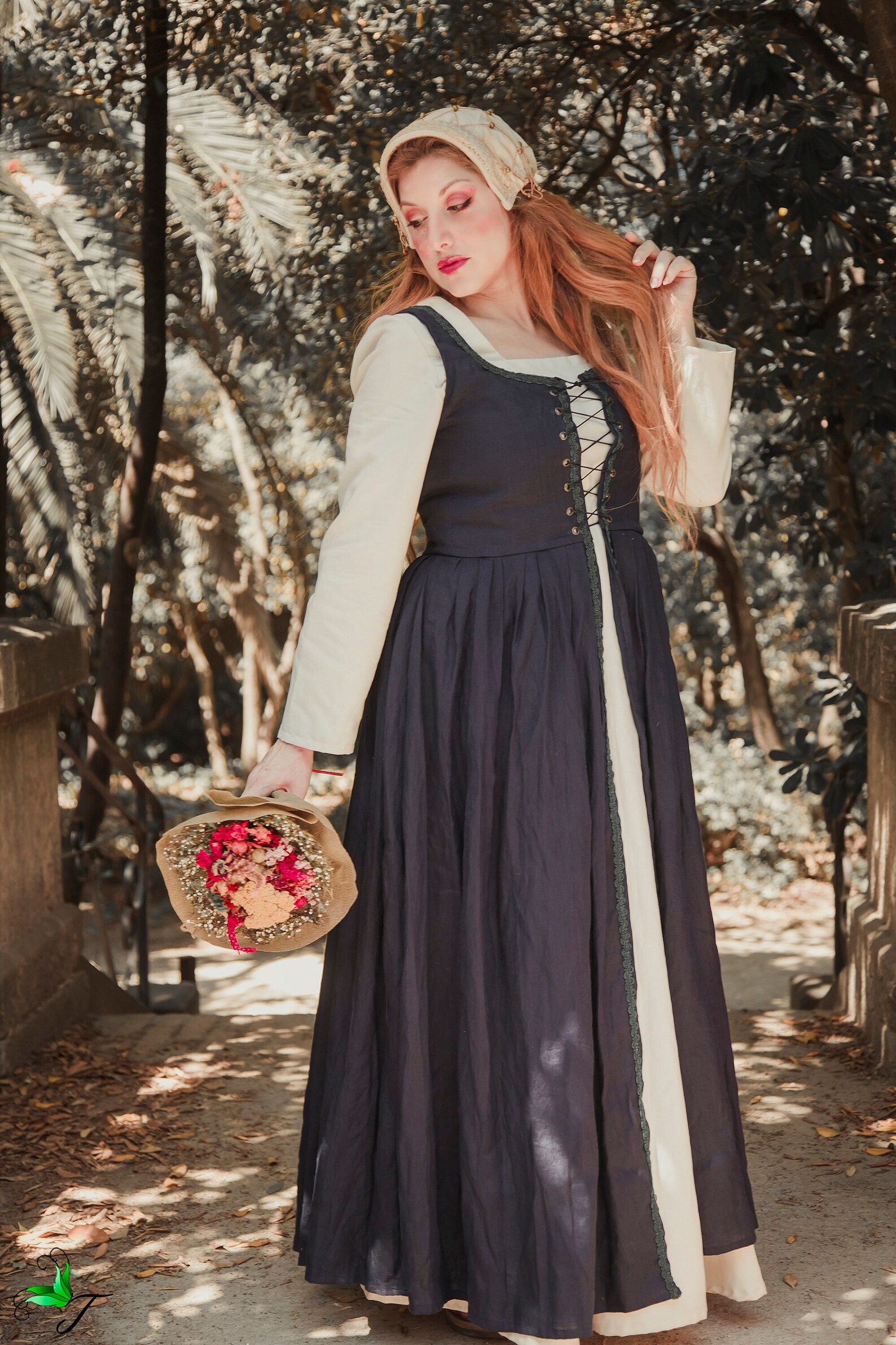 Sleeveless Linen Dress With Trim agatha Reinassance Linen Dress ...