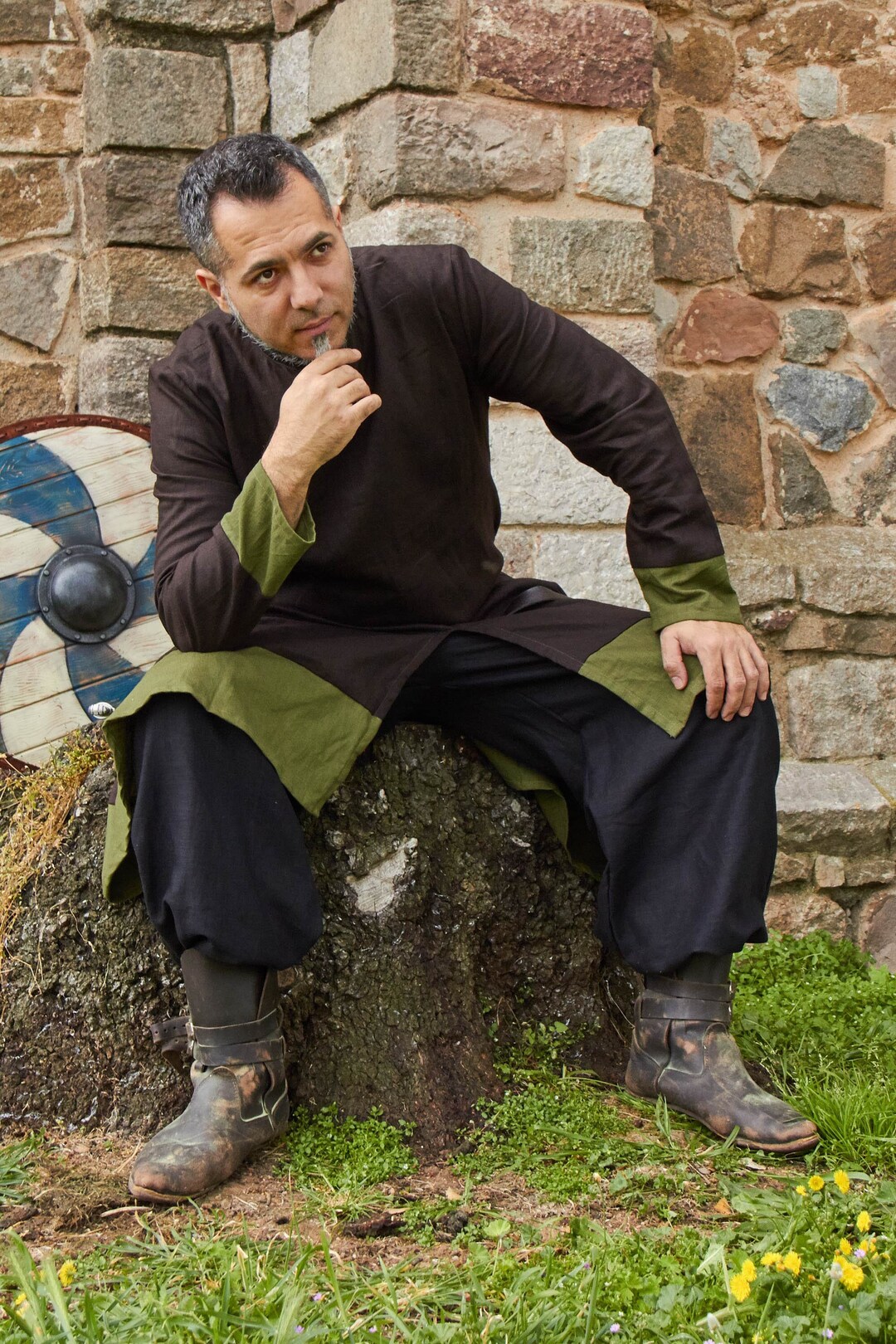 Tabard Medieval for Man conrad, Medieval Tunic Men, Long Sleeve Tabard ...