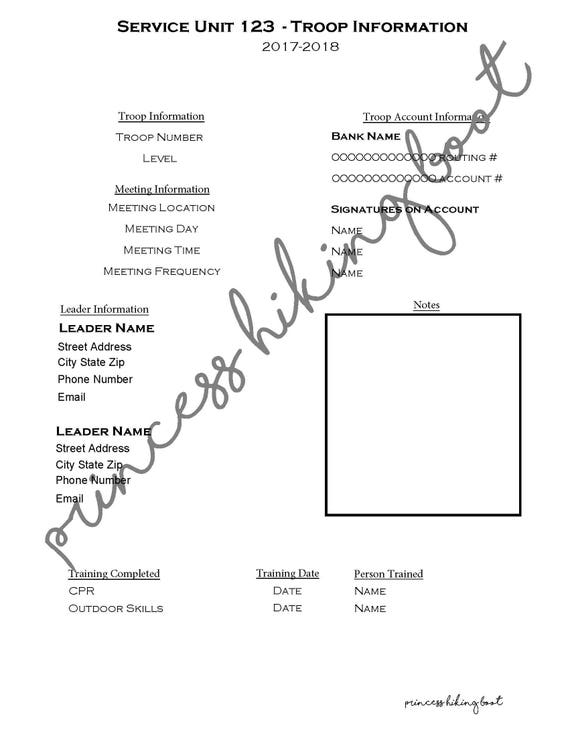 Service Unit Organization Forms Instant Download Fillable - Etsy