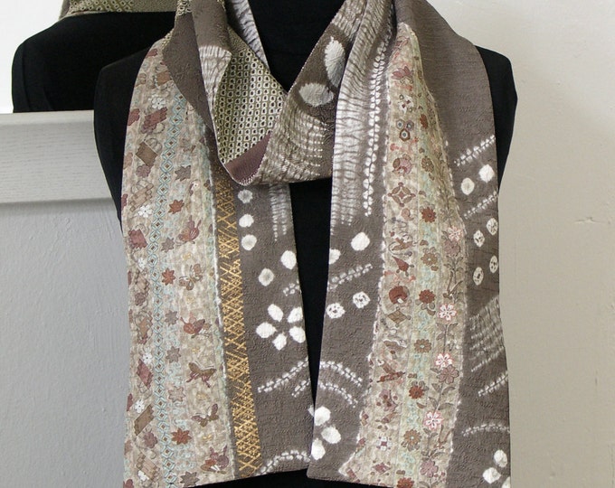 Silk Kimono Scarf Amazing Japanese Vintage Versitile Scarf - Etsy