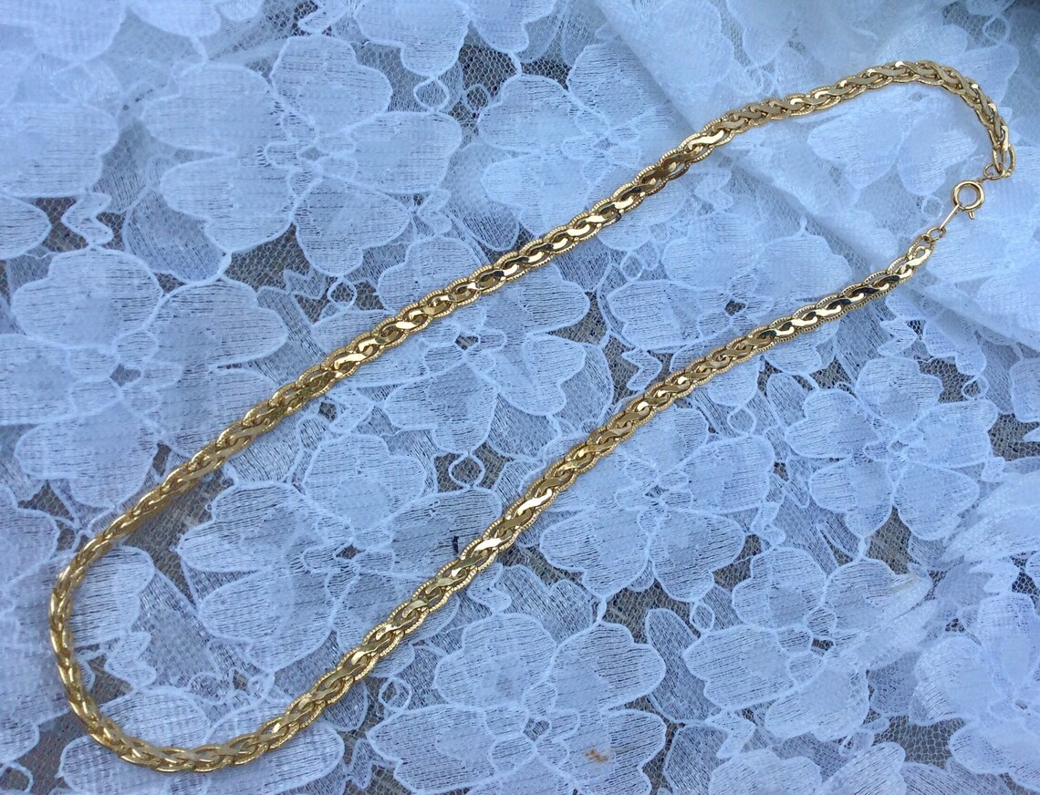 Chain Korea Gold Tone Necklace - Etsy UK