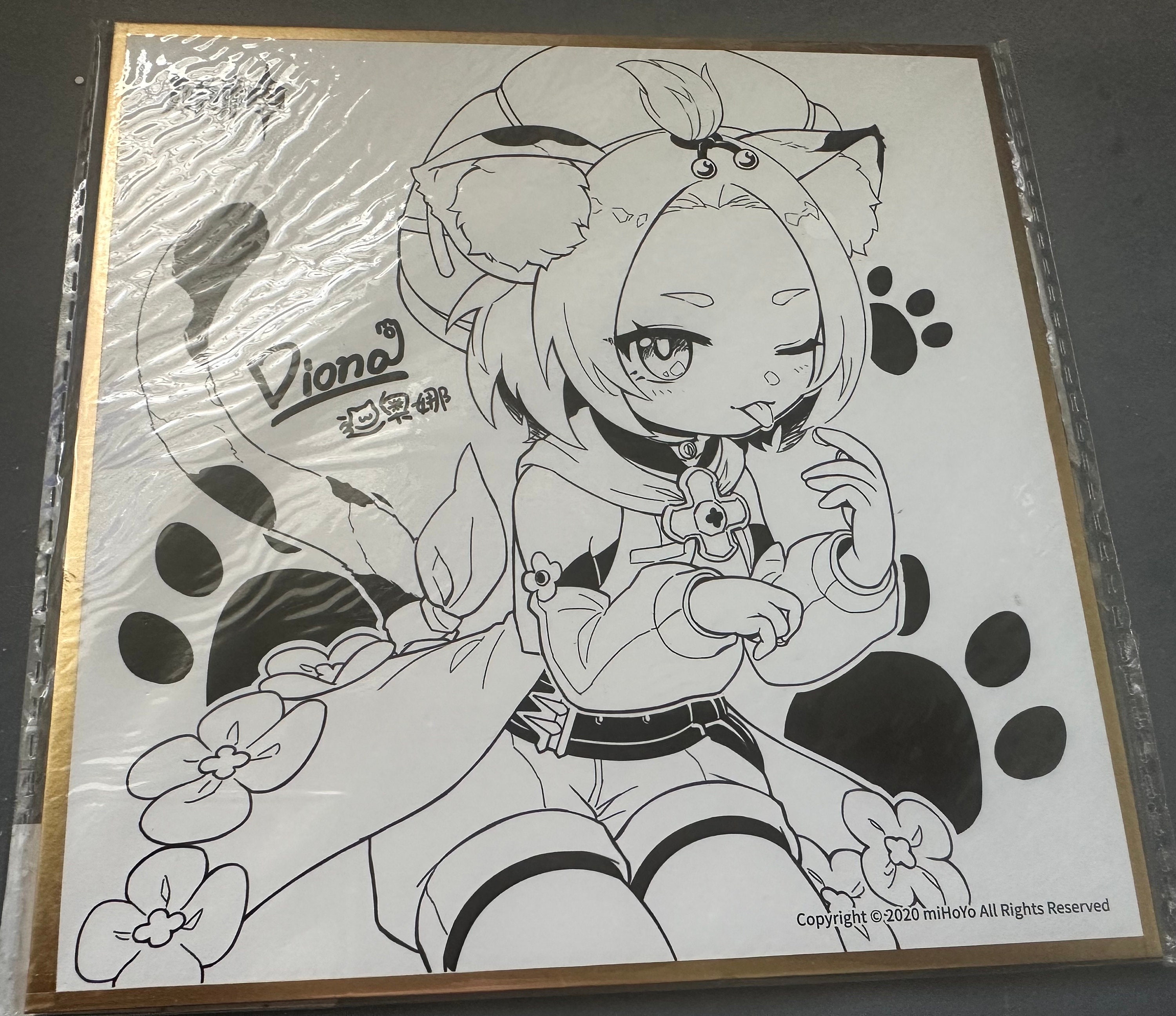 Genshin Impact Shikishi - Diona, Official Genshin Merchandise - Etsy