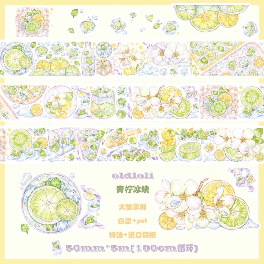 Old Loli - Lime Lemon Ice - Fruits Decorative PET Tape Sticker - Etsy