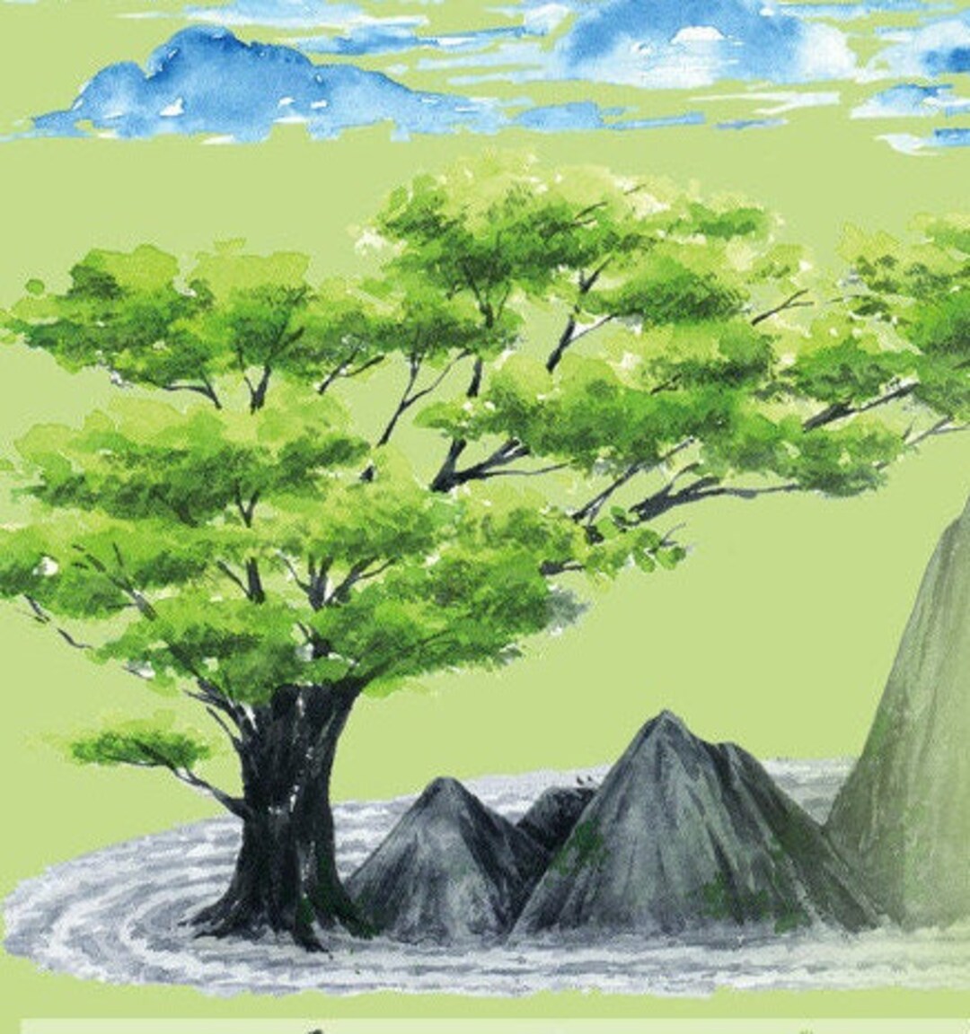 Witch Sama Japanese Stone Garden Scenery Background PET Tape - Etsy