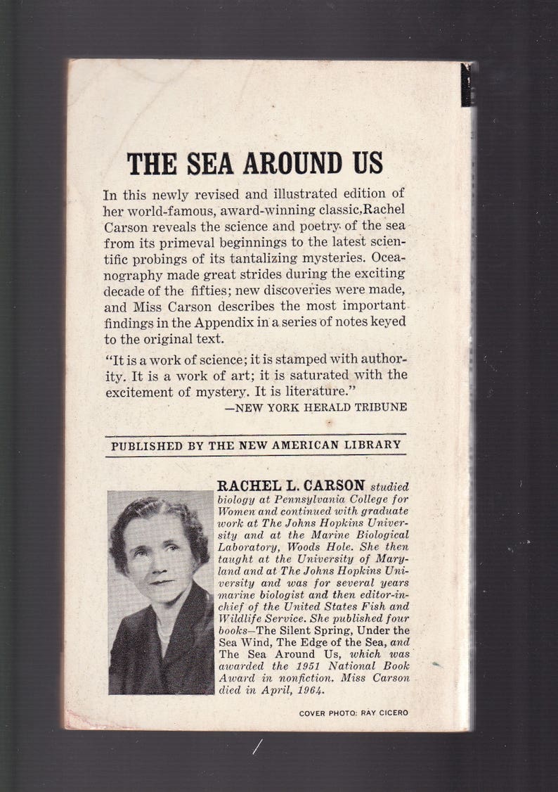 The Sea Around Us by Rachel Carson. 1961 21st Printing Signet Paperback ...