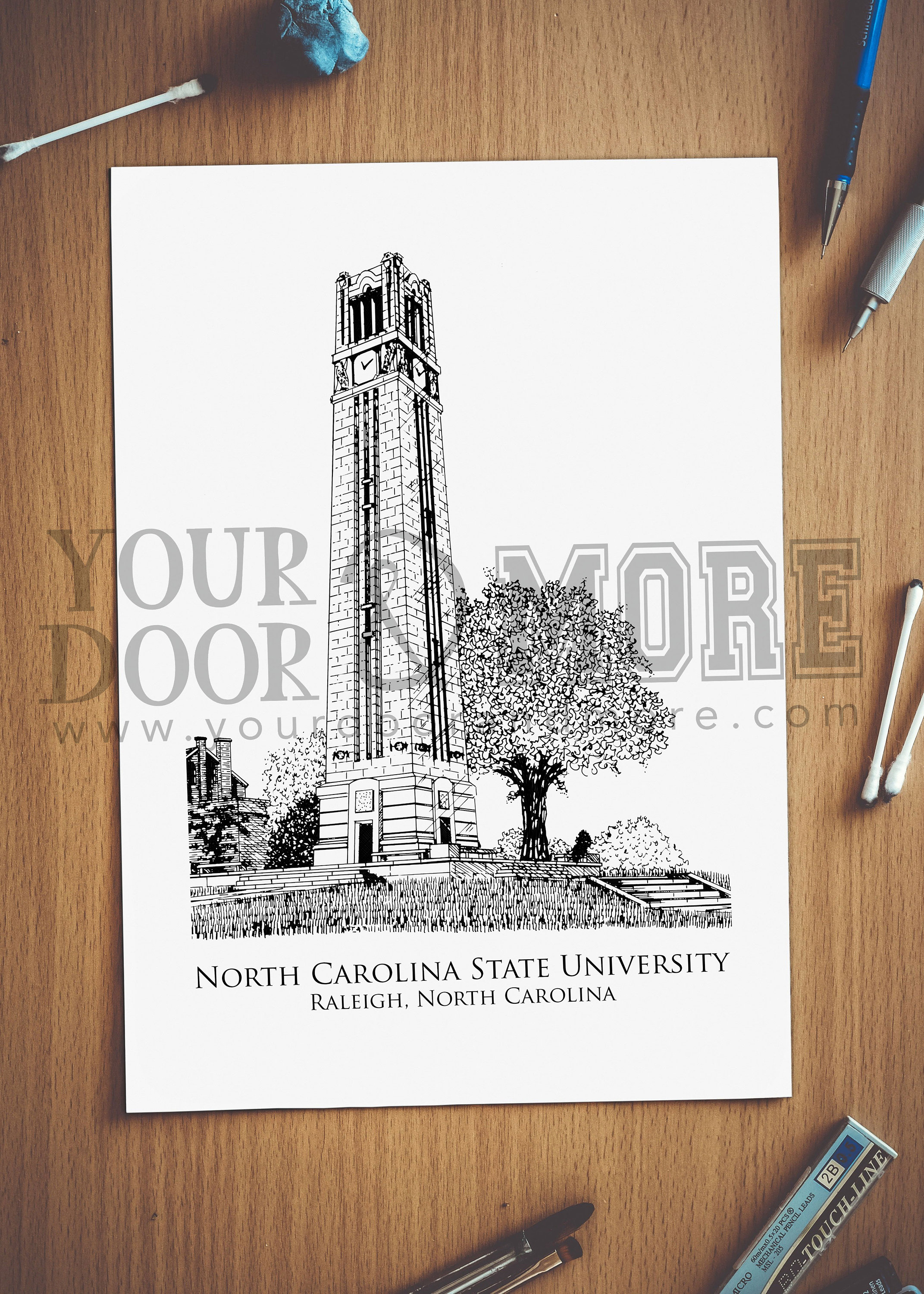 NC State University Memorial Belltower Raleigh North Carolina NCSU Grad ...