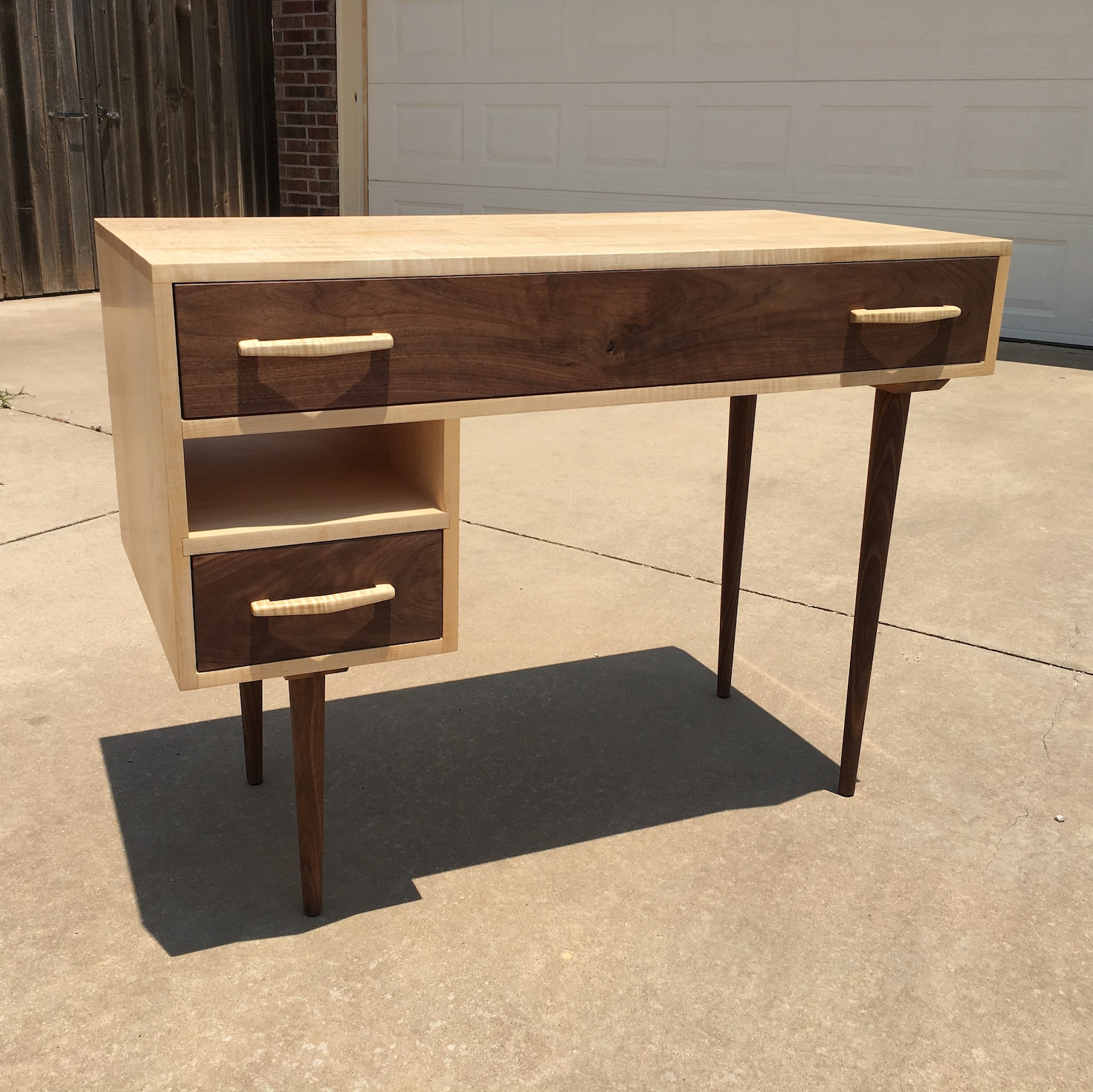 Mid Century Modern Table Legs Set of 4 12 Inch Walnut - Etsy