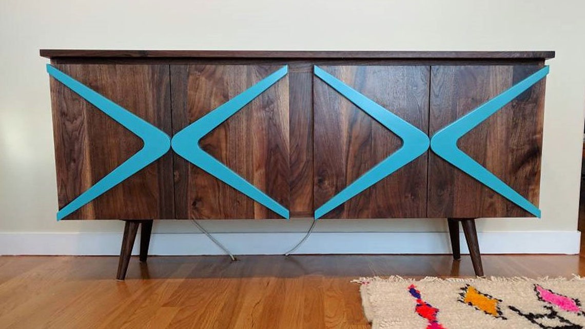 Mid Century Modern Table Legs Set of 4 12 Inch Walnut - Etsy