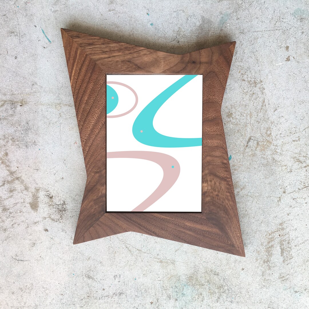 4x6 Atomic Star Picture Frame, Mid Century Modern Picture Frames Made ...