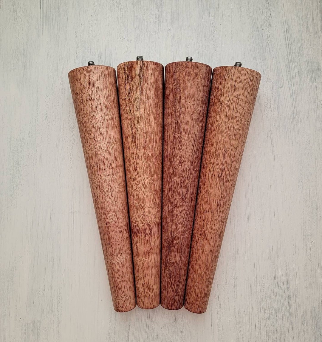 Mid Century Modern Table Legs, Set of 4 - 10 Inch Mahogany Legs Oiled ...