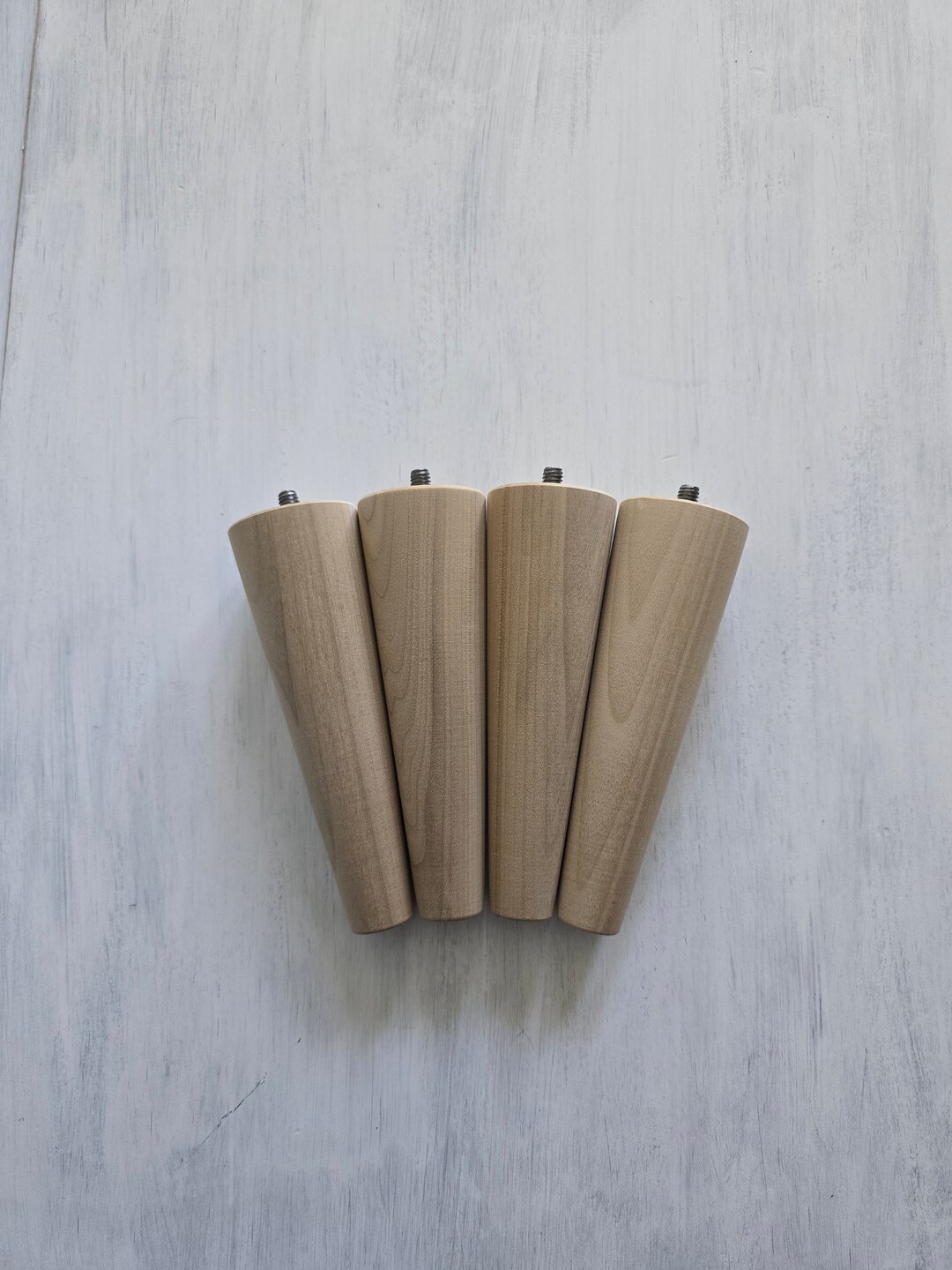 Mid Century Modern Table Legs, Set of 4 - 6 Inch Poplar Legs Unfinished ...