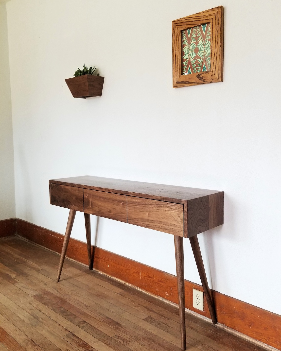 Mid Century Modern Table Legs Set of 4 12 Inch Walnut - Etsy