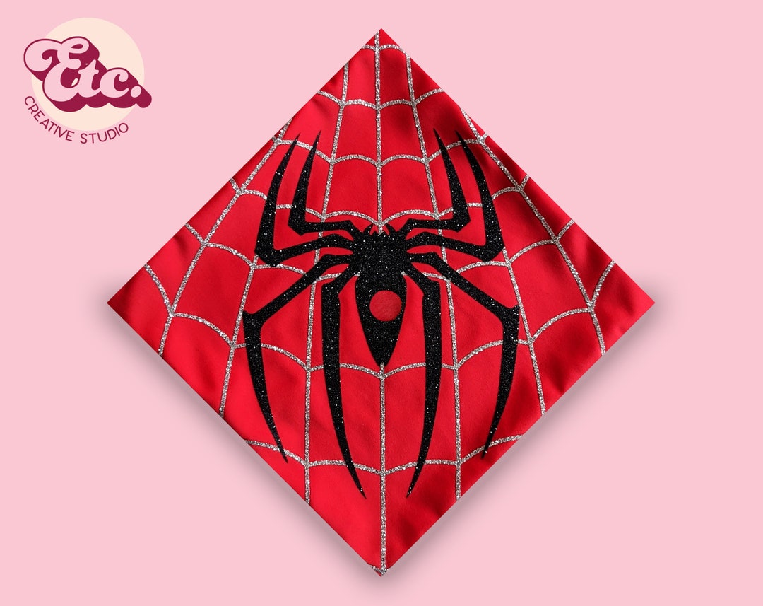 Marvel Spider-man Grad Cap Topper | Ready Made Fabric Grad Cap Topper ...