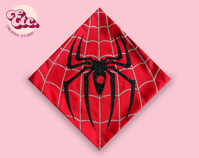 Marvel Spider-man Grad Cap Topper | Ready Made Fabric Grad Cap Topper ...