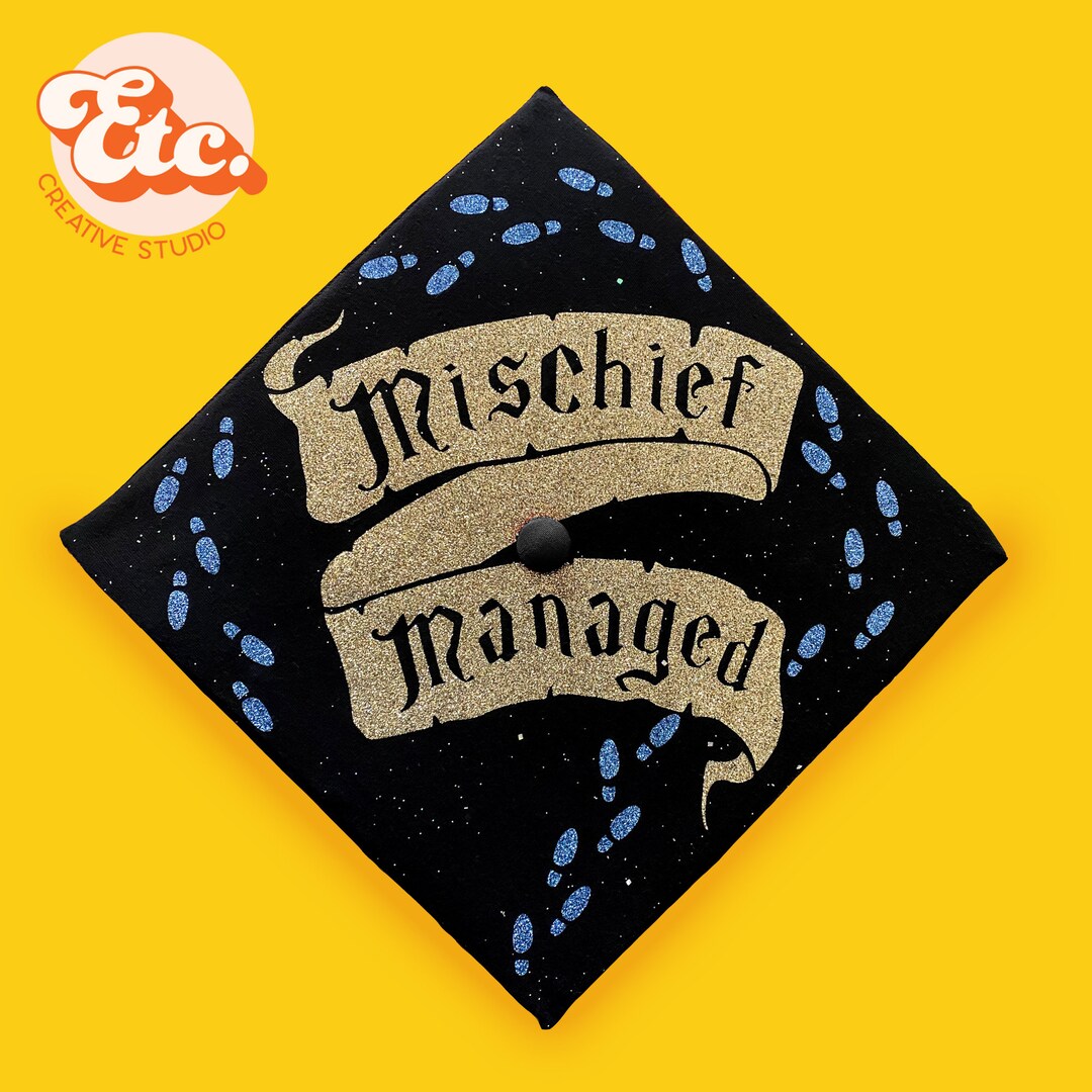 Mischief Managed Graduation Cap Cover - Etsy