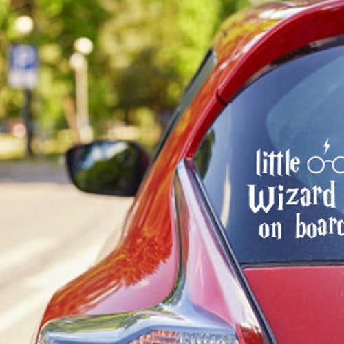 Little Wizards on Board Car Decal Wizards Wand Baby on - Etsy