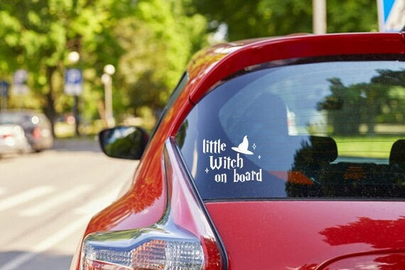 Little Witch on Board Car Decal FAN ART Witch Baby - Etsy Australia