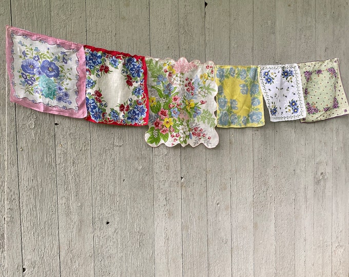 Vintage Hankie Garland Banner Bunting Valance - Etsy