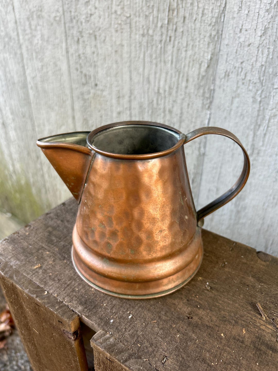 Small Vintage Gregorian Hammered Copper Pitcher - Etsy