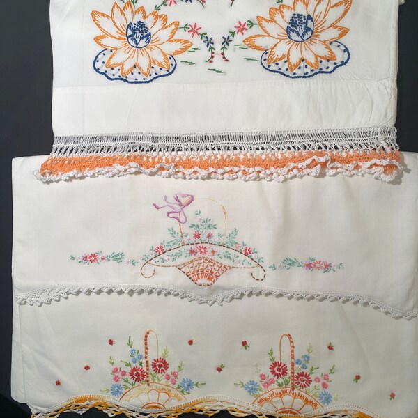 Embroidered Pillowcases - Etsy