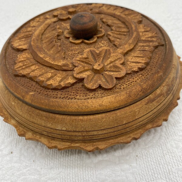 Round Wood Box - Etsy