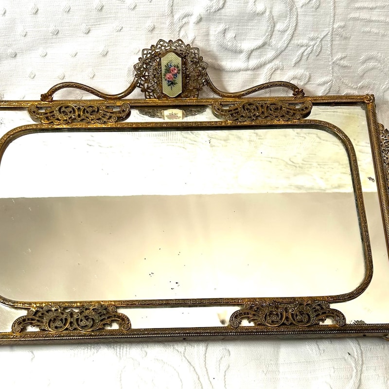 Antique Top Mirror - Etsy
