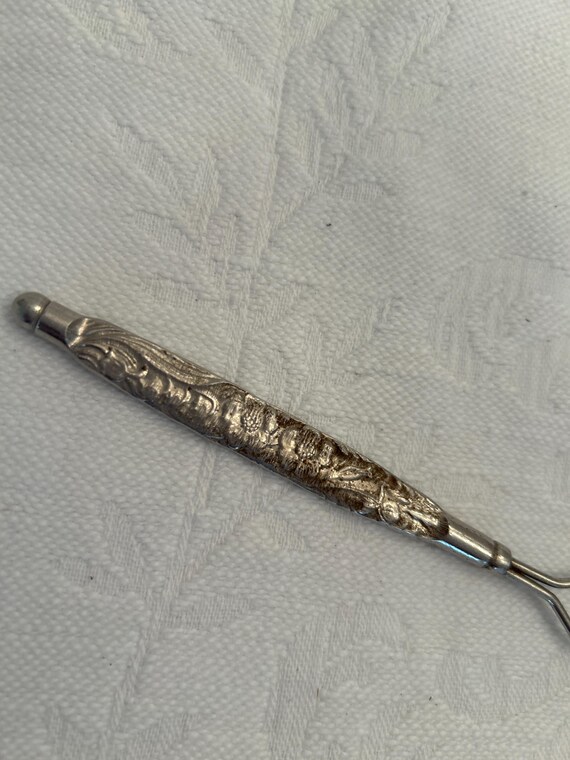 Antique Silver Plate Shoe Lacer and Button Hook - Gem