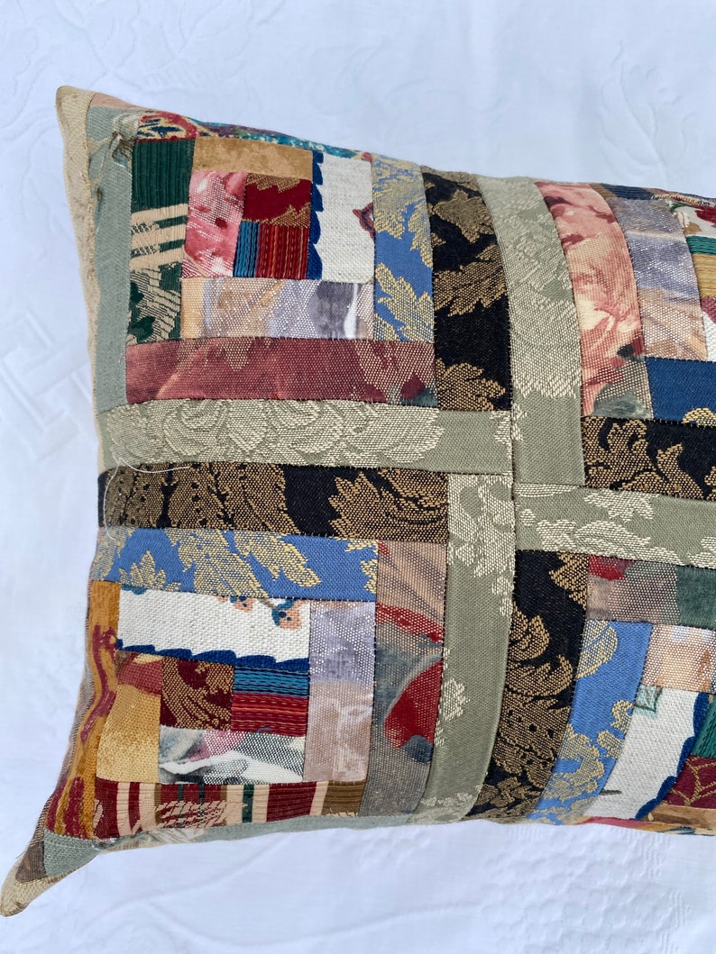 Decorator Pillow Log Cabin Quilt Pattern Decorator Fabrics - Etsy