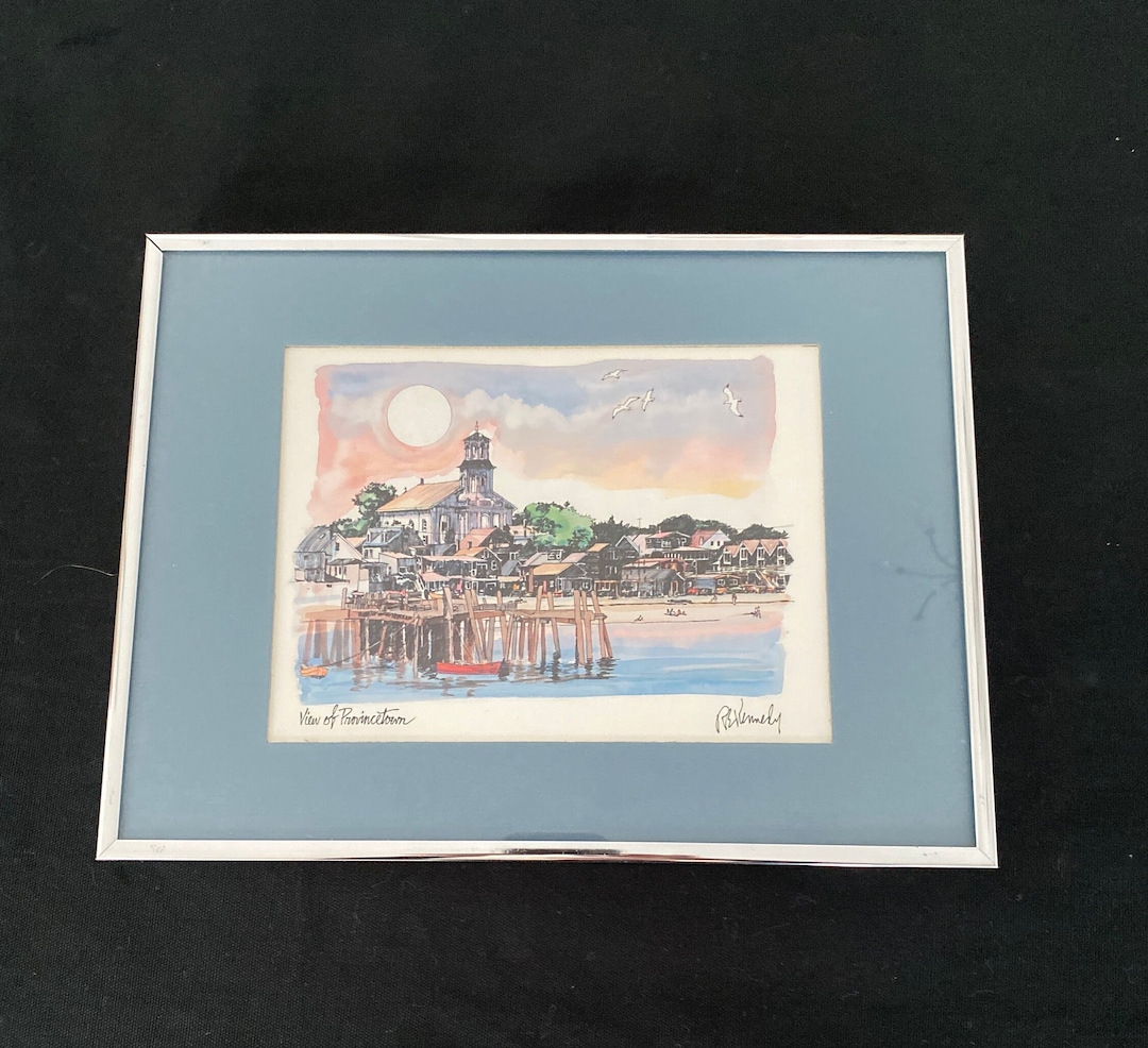 Provincetown Watercolor Framed Artist RE Kennedy Vintage - Etsy