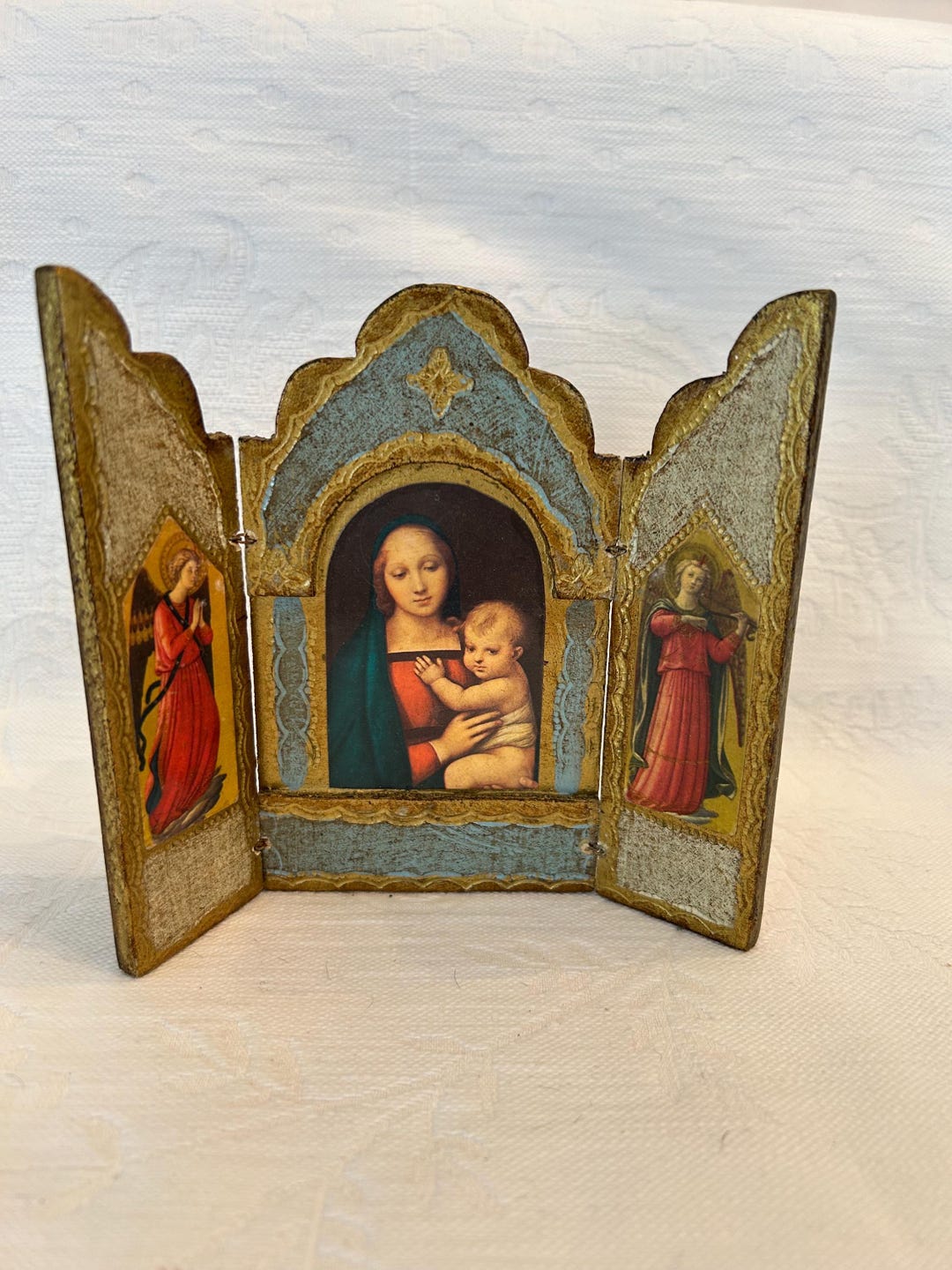 Vintage Religious Triptych Mary and Baby Jesus - Etsy