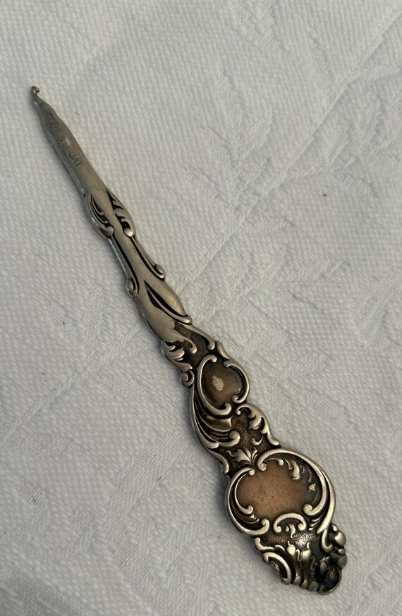 Antique Silver Plate Shoe Lacer and Button Hook - Gem