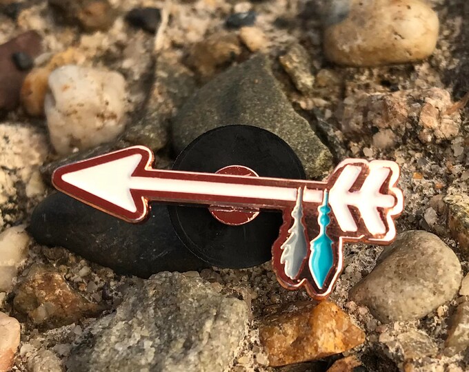 Feather Arrow Enamel Pin - Etsy