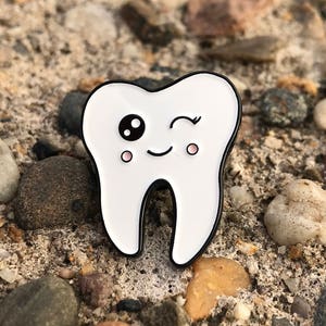 Happy Tooth Molar Enamel Pin - Etsy