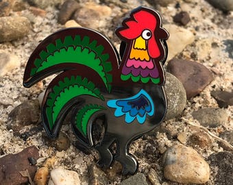 Rooster pin | Etsy